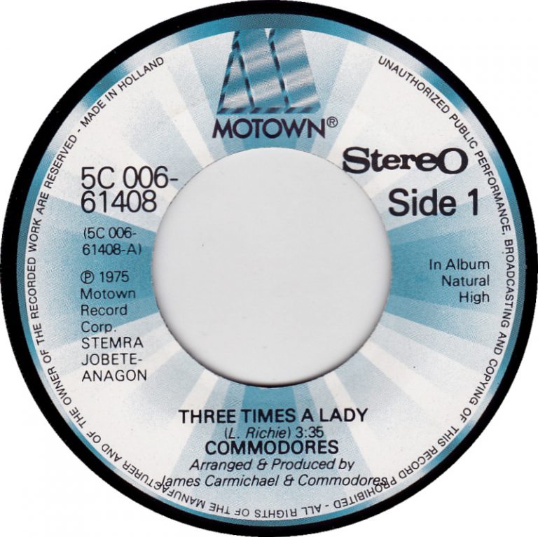 Commodores - Three Times a Lady (7"si NL 1978) - Het Plaathuis