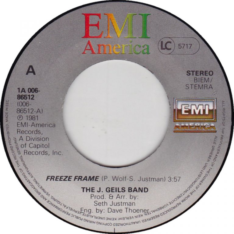 The J. Geils Band ‎– Freeze Frame (7"si NL 1981) - Het Plaathuis