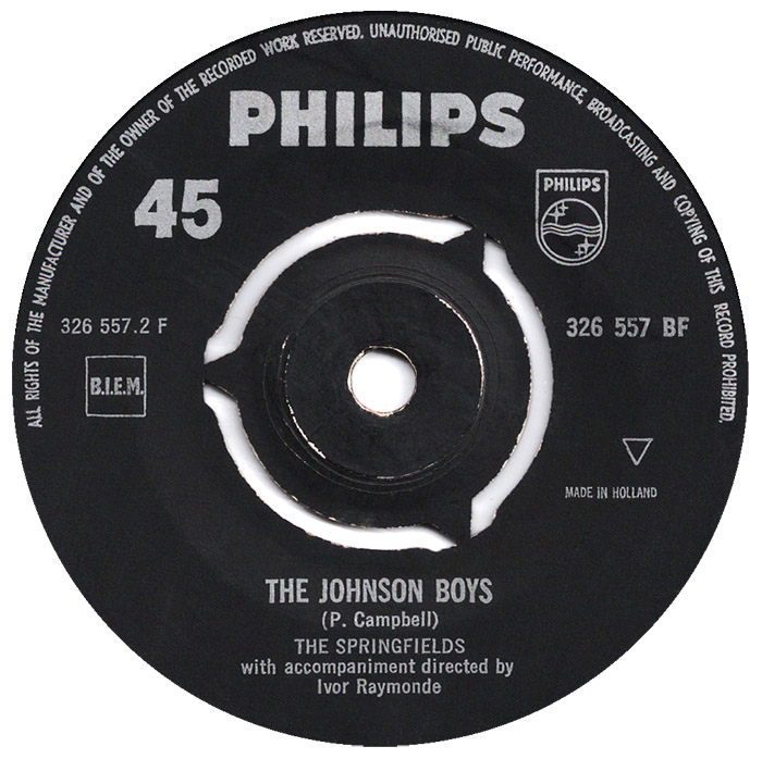 The Springfields - Island of Dreams (7"si 1963) - Het Plaathuis