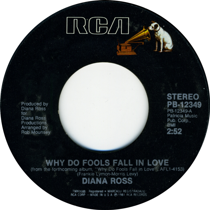 Diana Ross - Why Do Fools Fall in Love (7"si US 1981) - Het Plaathuis