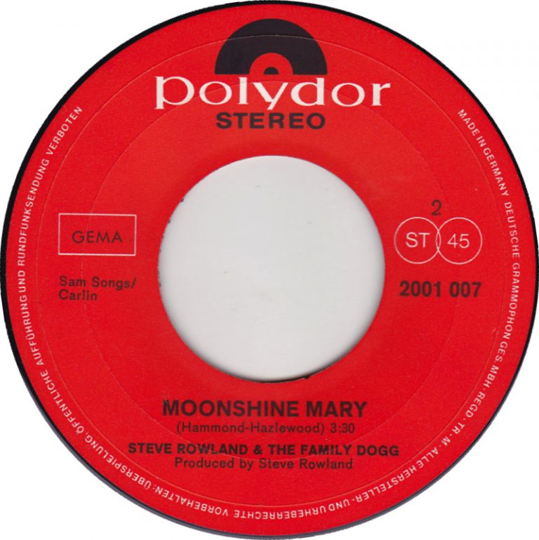 Steve Rowland & The Family Dogg ‎– Sympathy (7"si Germany 1970) - Het ...