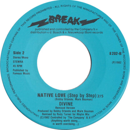 Divine - Native Love (Step by Step) 7"si NL 1982 - Het Plaathuis