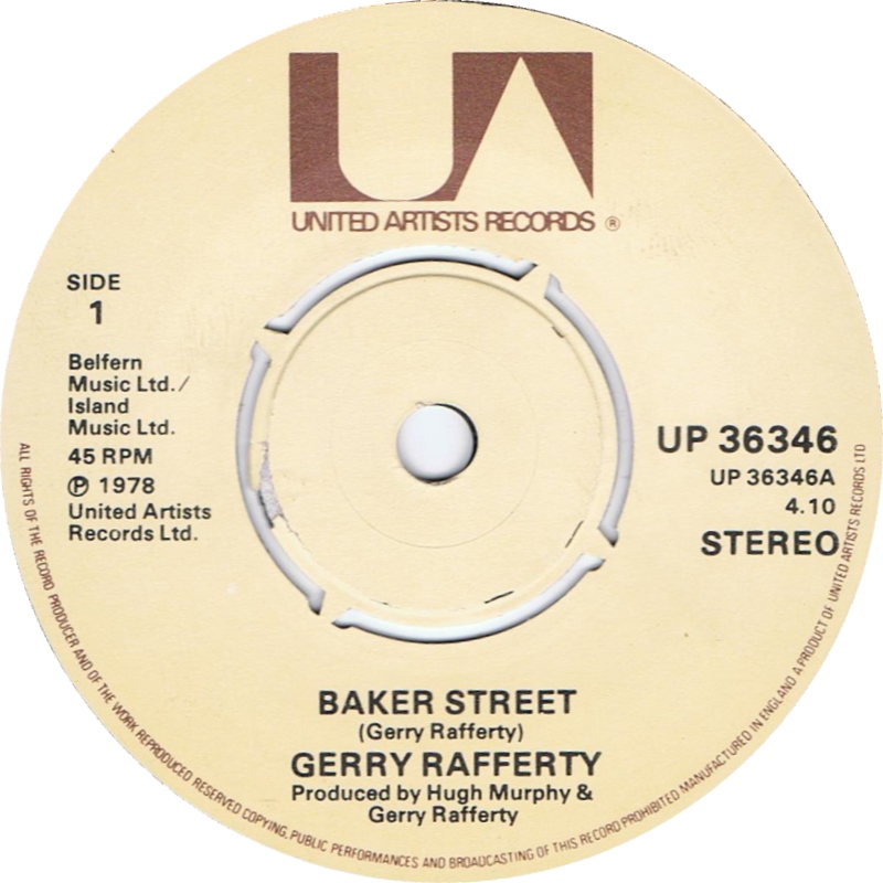 Gerry Rafferty - Baker Street (7"si UK 1978) - Het Plaathuis