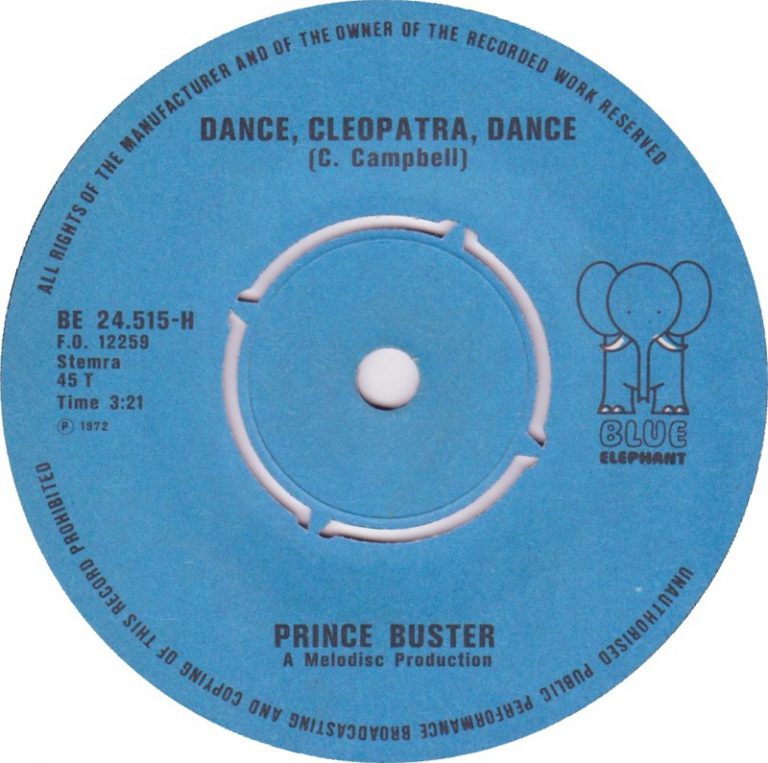 Prince Buster - Dance Cleopatra Dance (7"si NL 1972) - Het Plaathuis