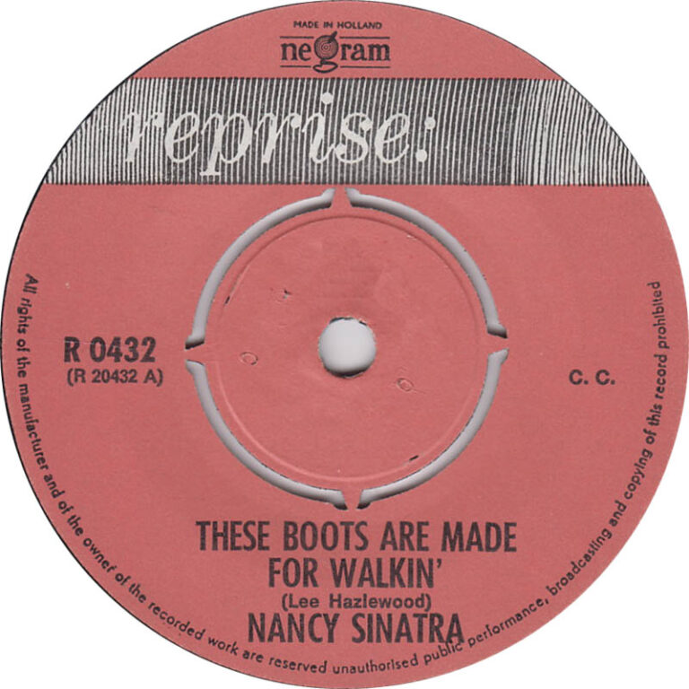 Nancy Sinatra ‎– These Boots Are Made For Walkin' (7"si NL 1966) - Het ...