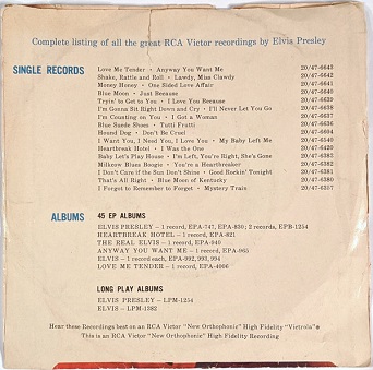 Elvis Presley ‎– Too Much / Playing For Keeps (7"si US 1957) - Het ...