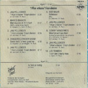 Robert Paul ‎– 't Kan Vriezen 't Kan Dooien (7"si NL 1983) - Het Plaathuis