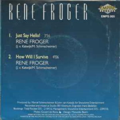 René Froger ‎– Just Say Hello! (7"si NL 1990) - Het Plaathuis