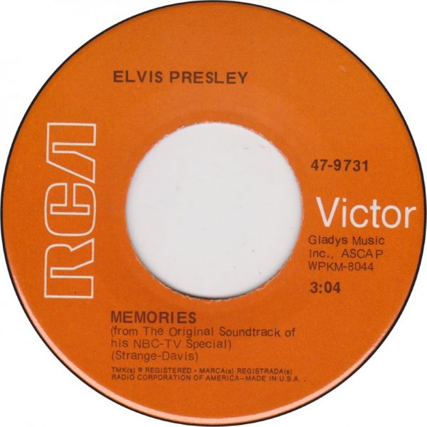 Elvis Presley – Memories / Charro (7"si US 1969) nm - Het Plaathuis